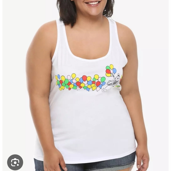 Disney | Tops | Disney White Tank With Colorful Up Balloon W Russell ...